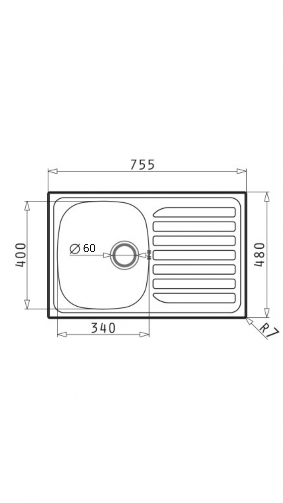 Evier à encastrer en inox - Nord Inox pro